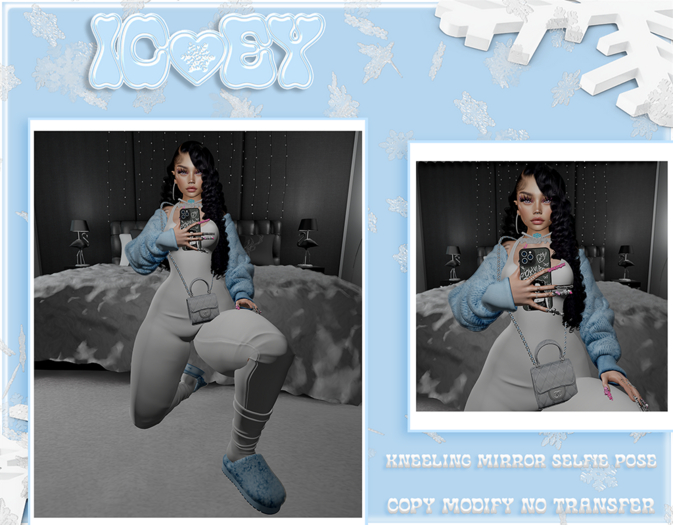 Second Life Marketplace Icey Kneeling Mirror Selfie Pose
